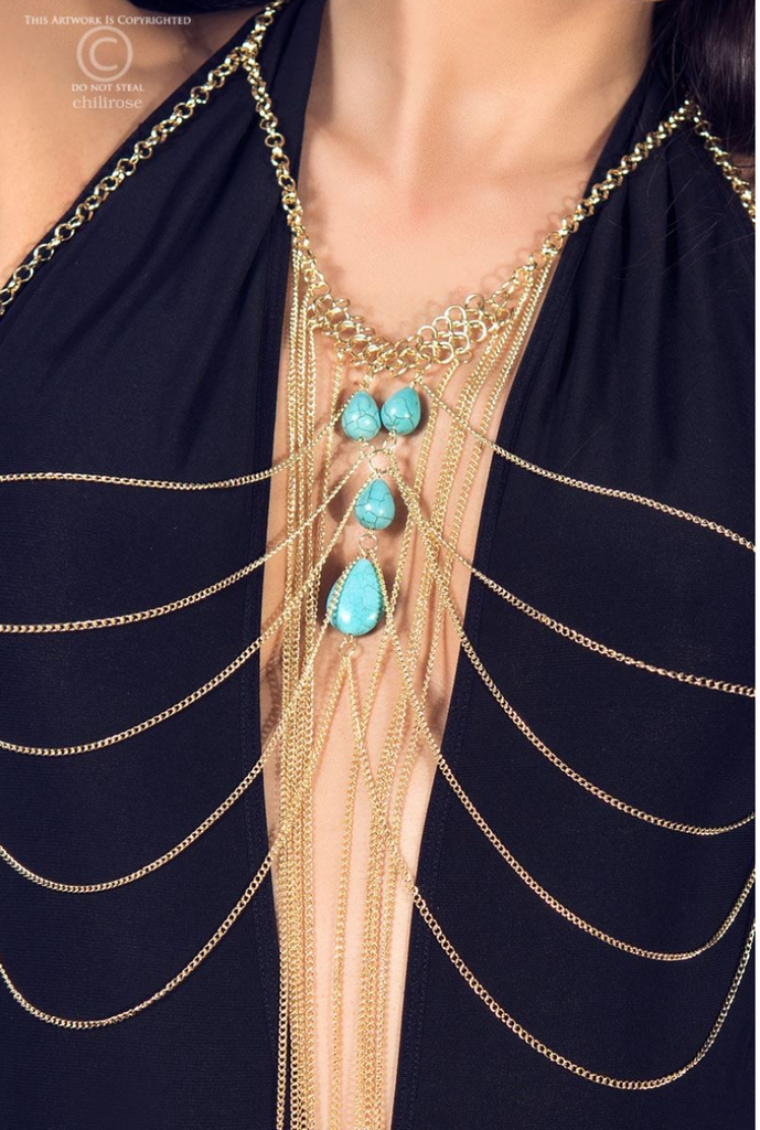 Chilirose body chain jewellery | Ginger Candy – Ginger Candy Lingerie